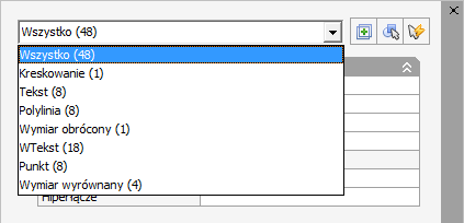 Zmienne systemowe i polecenia - Panel właściwości