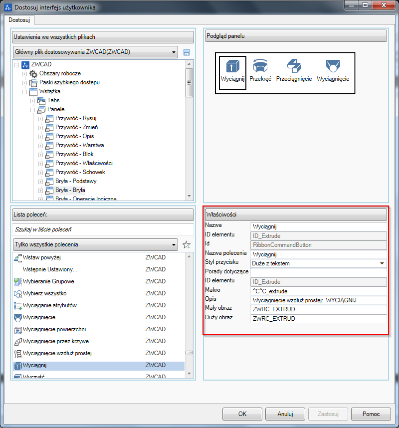 Zmienne systemowe i polecenia - Interfejs_wstążkowy